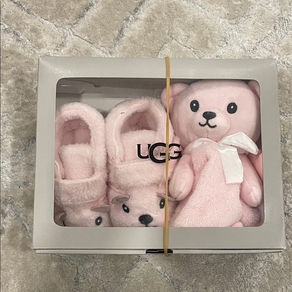 UGG | Shoes | Ugg Blush Stuffed Bixbee And Lovey Bear And Slippers Set ...